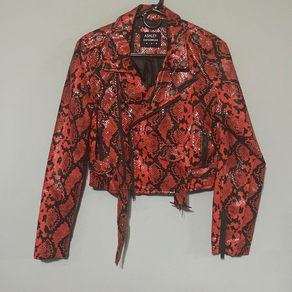 Ashley By 26 International | Jackets & Coats | Ashley Red Snakeskin ...